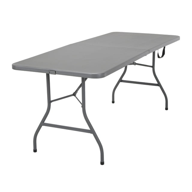 COSCO 6 ft. Fold-in-Half Banquet Table w/Handle, Gray - Walmart ...