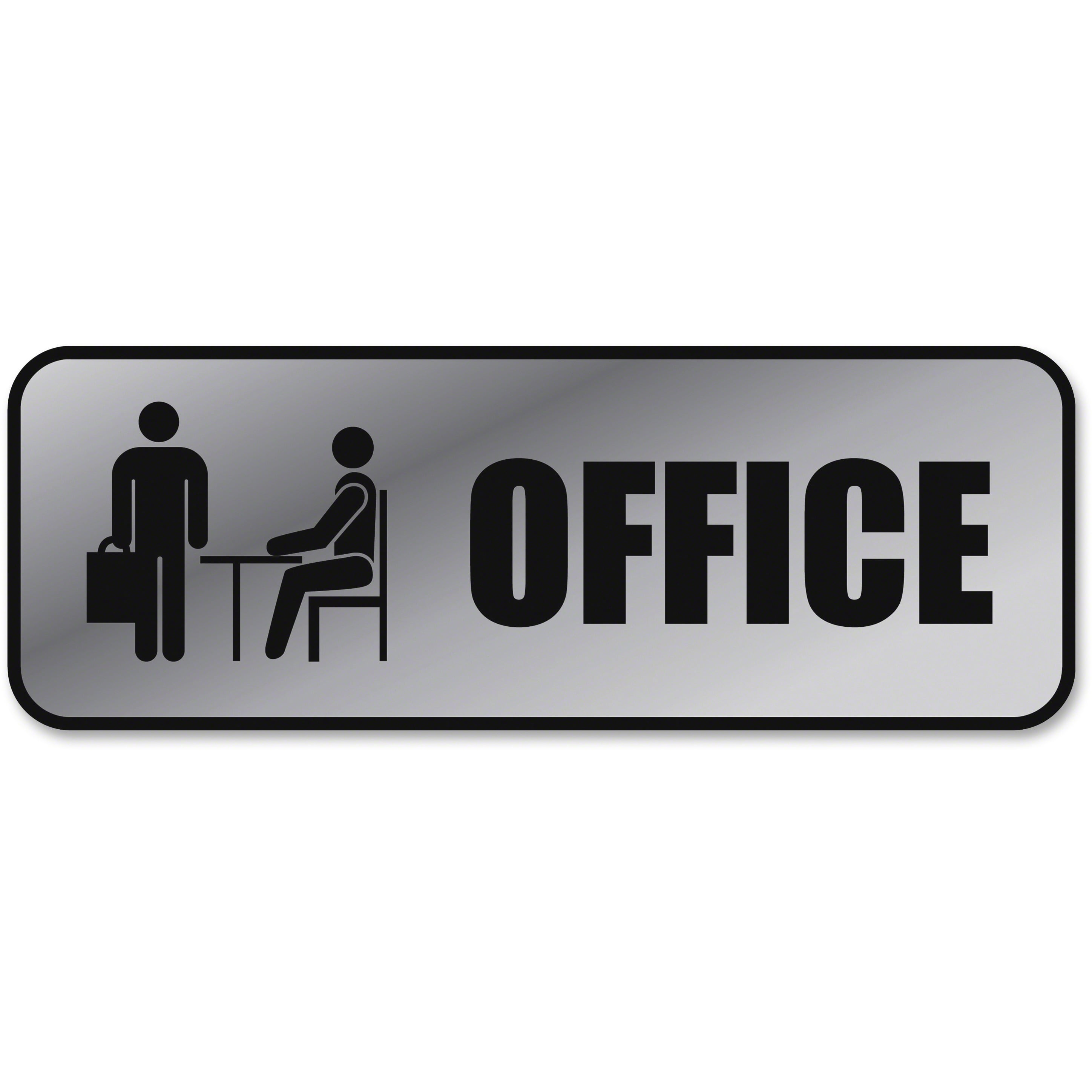 COSCO Brushed Metal Office Sign, Office, 9 x 3, Silver - Walmart.com