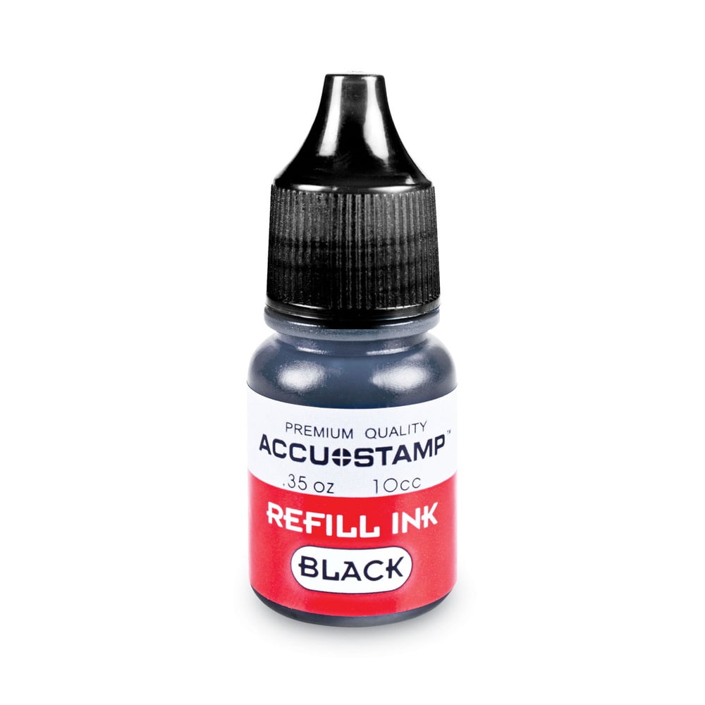 ACCUSTAMP Black Refill Ink, Pre-Inked Shutter Stamp, 0.33 fl oz, 1 Each ...