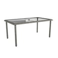 COSCO Outdoor Living Lakewood Ranch Steel and Wicker Dining Table, Gray ...
