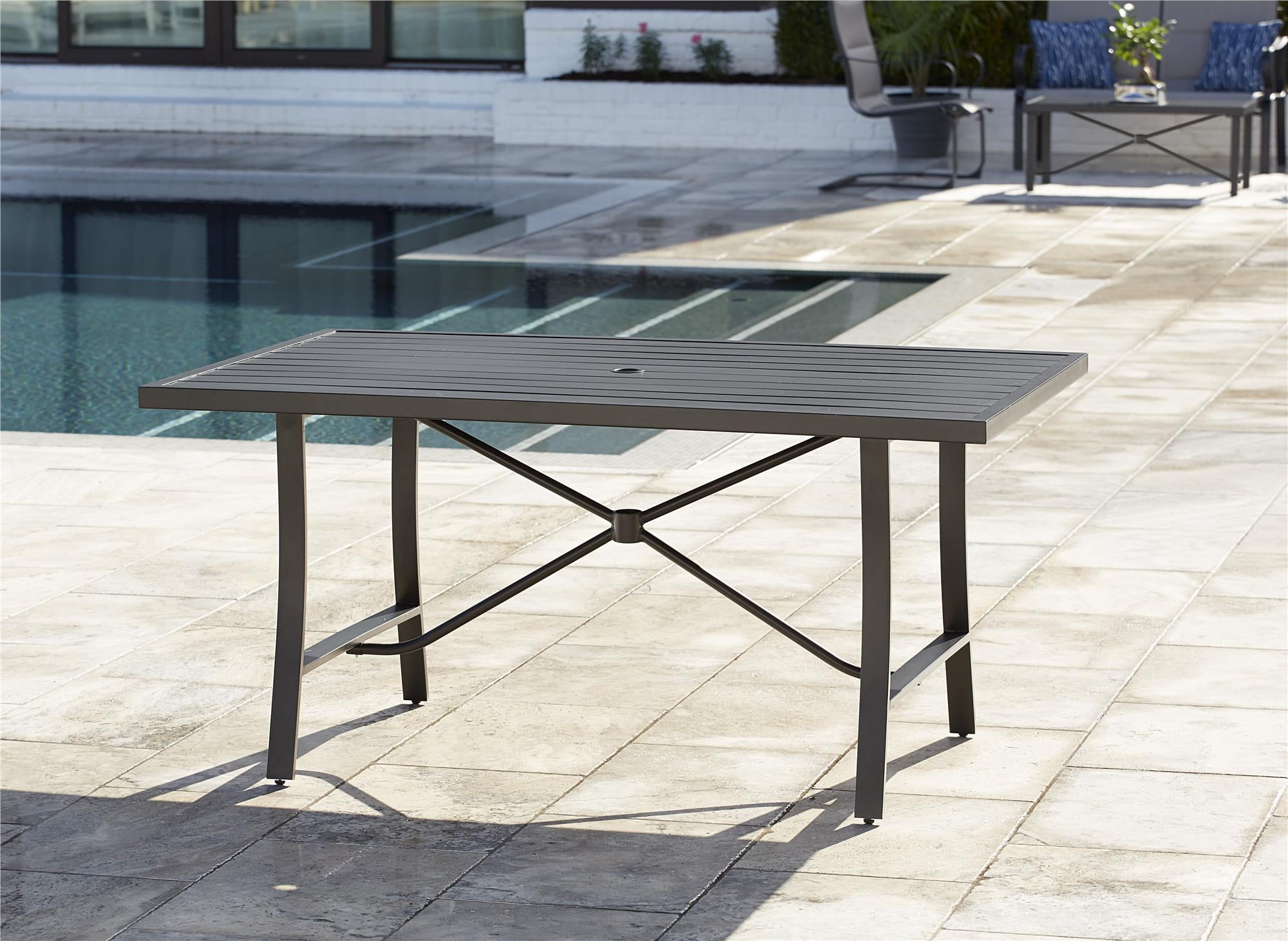 COSCO Outdoor Living SmartConnect Dining Patio Table, Gray - Walmart.com