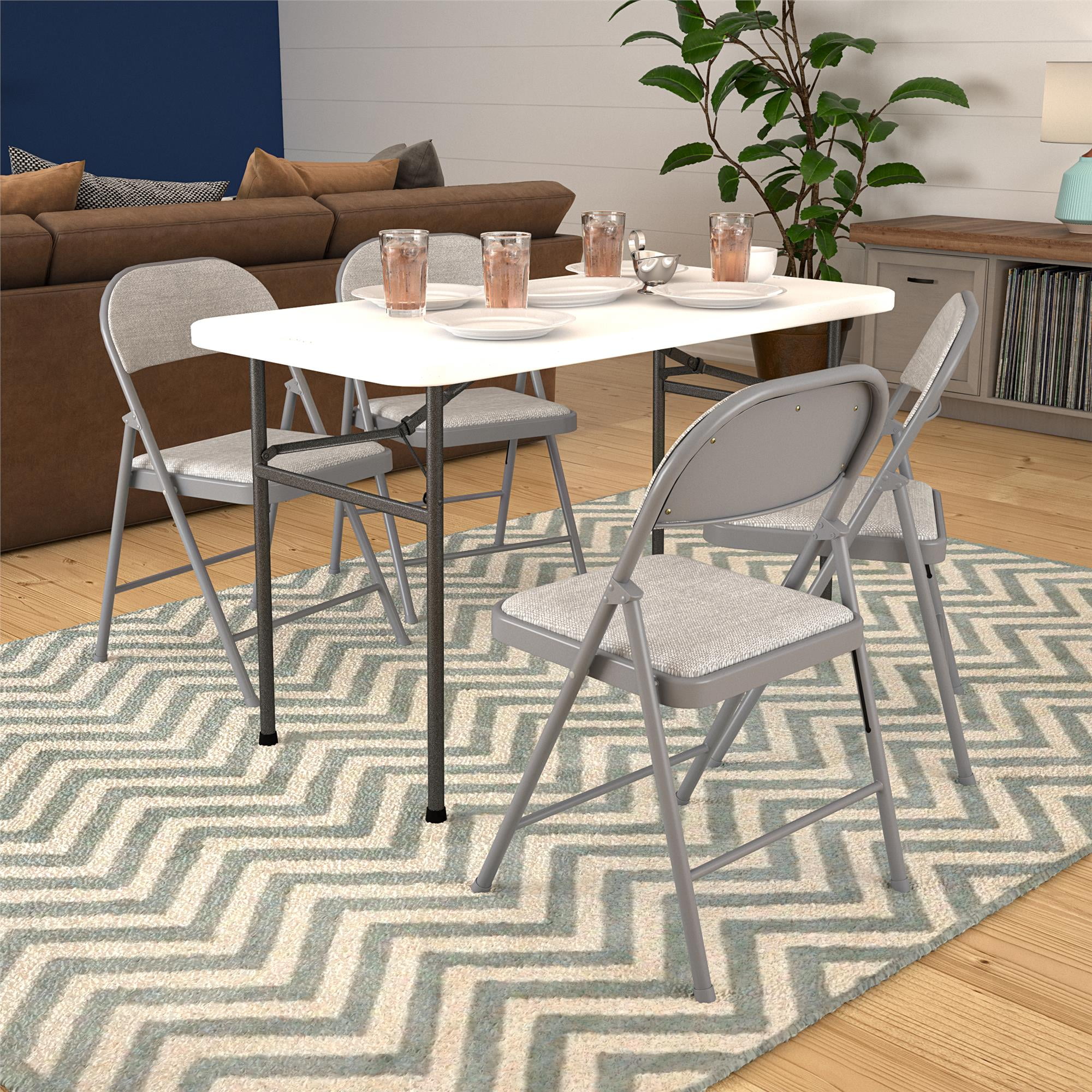 Free Shipping! COSCO SmartFold‚Ñ¢ Fabric Folding Chair, 4-Pack, Gray ...