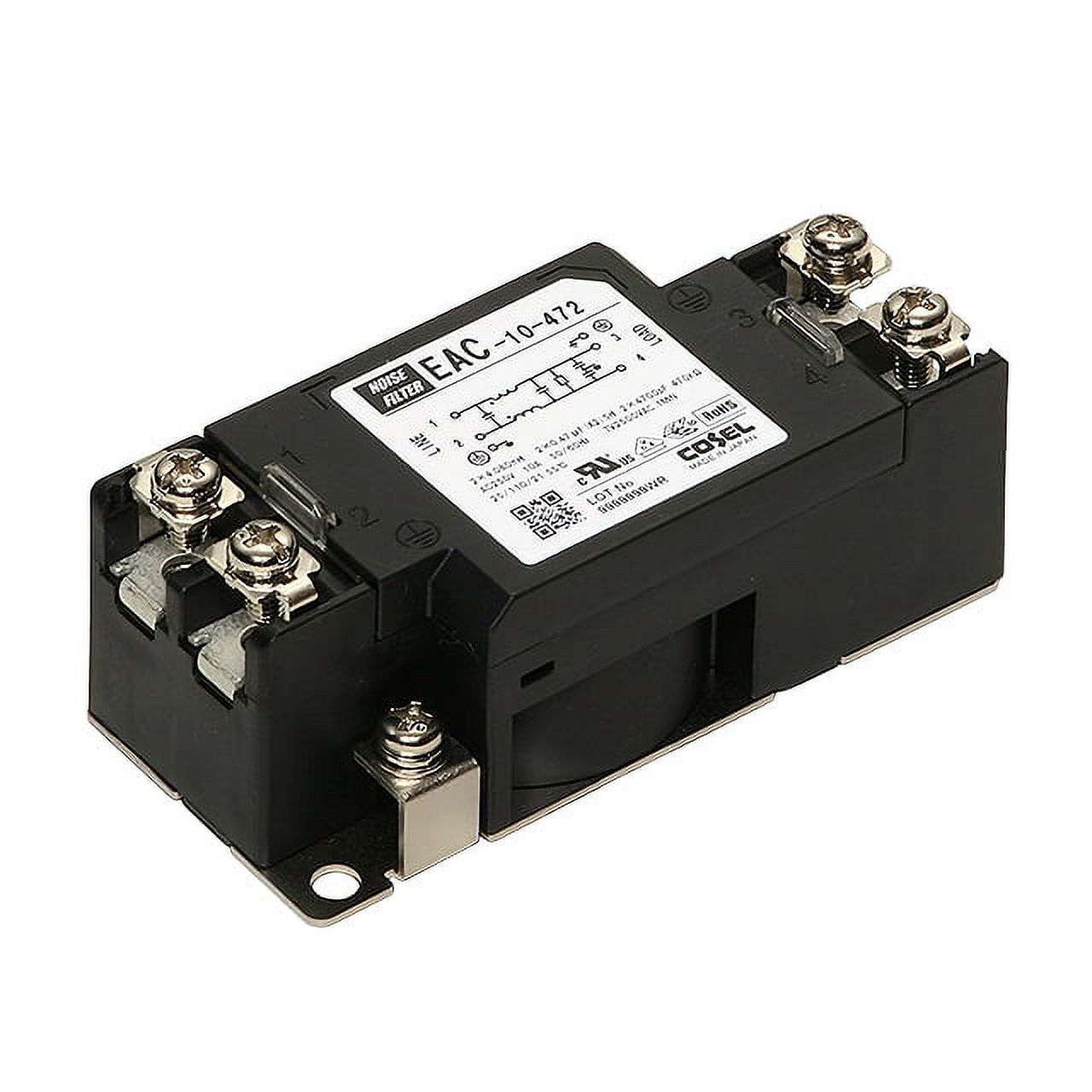 COSEL EAC-10-222, Power Line Filters EMI Filter, 10A 250VUC, 2,200pF ...