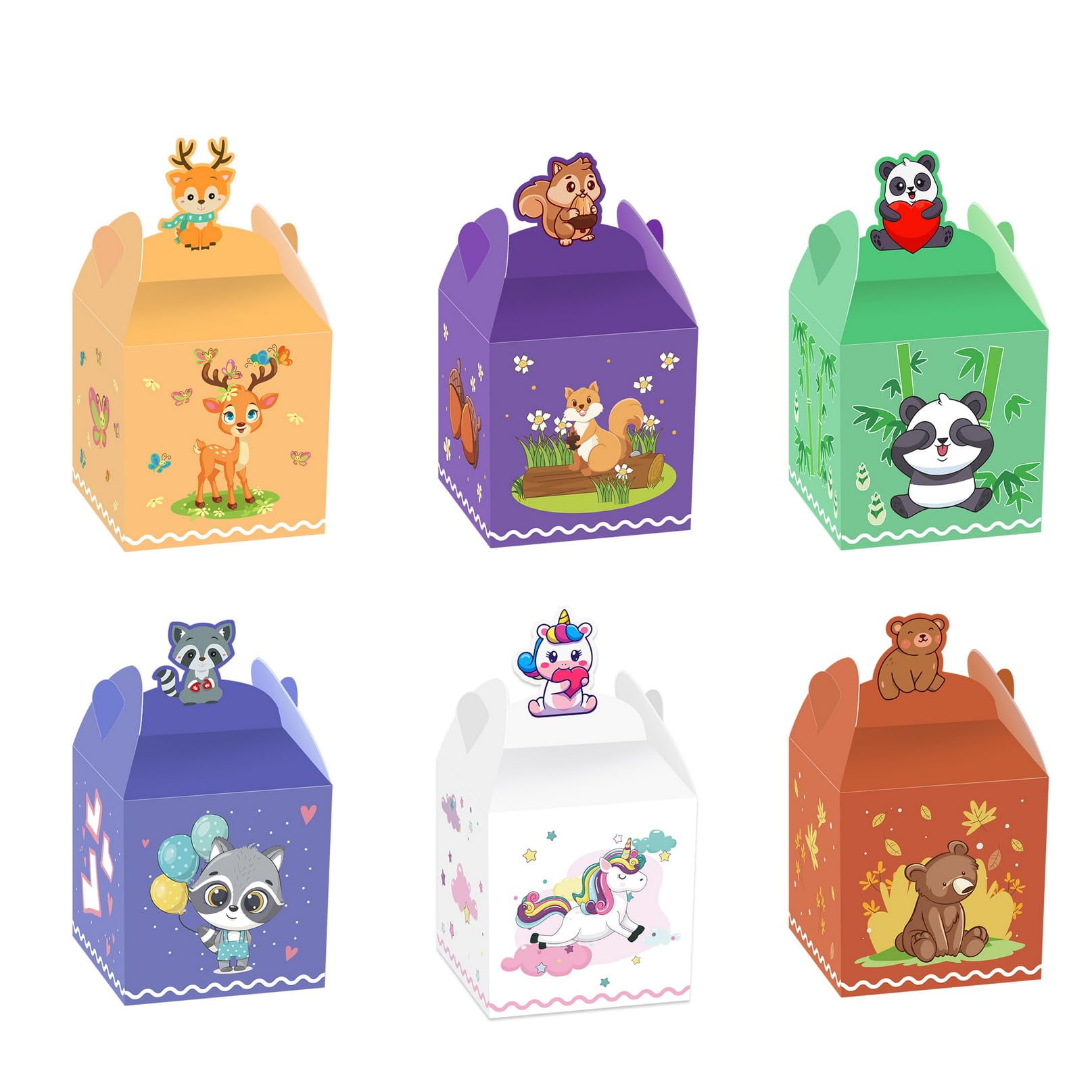 COSFAN 12 Pcs Jungle Safari Animal BSL1 Party Favor Boxes,Jungle ...