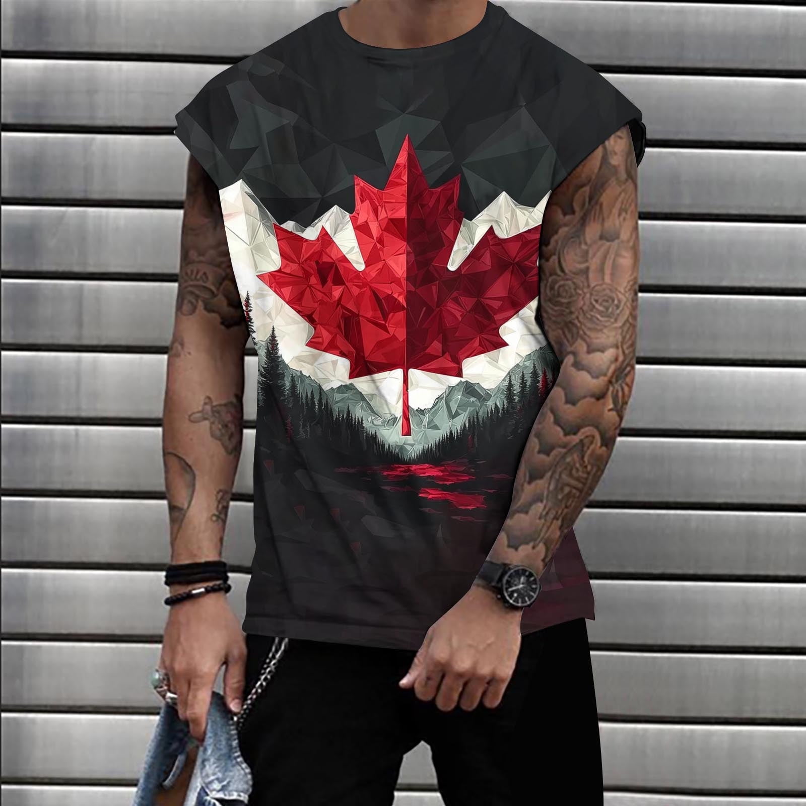 COSFO Athletic Muscle Tank Tops for Men Crew Neck Sleeveless Canada ...