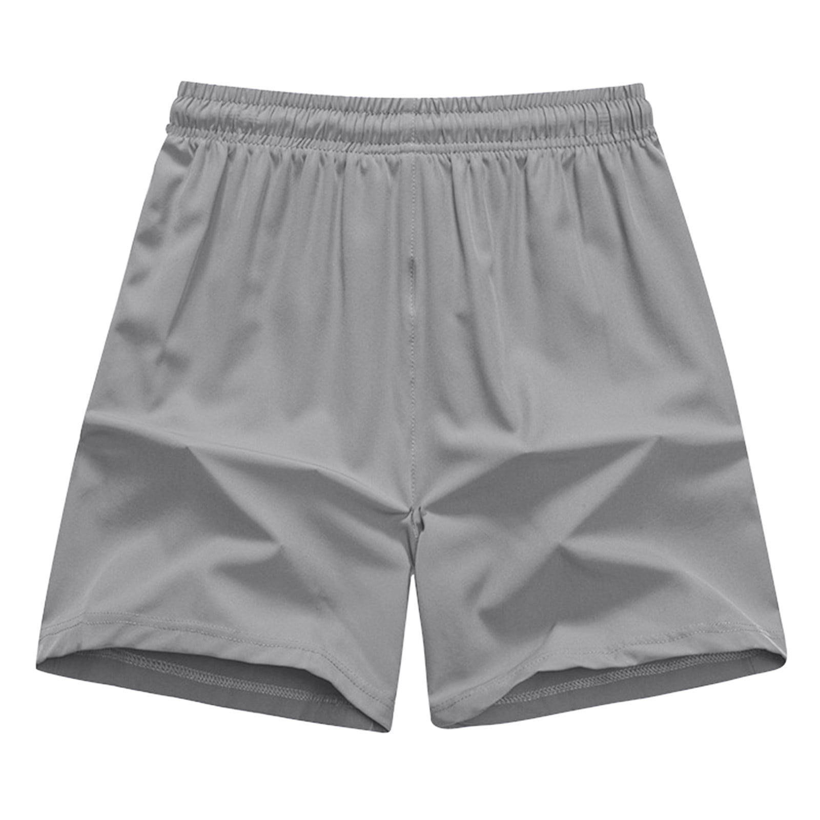 COSFO Casual Basketball Shorts Men Gray Relaxed Fit Elastic Waist Drawstring Quick Dry Workout ...