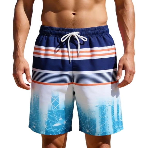 COSFO Casual Men's Swim Shorts Quick Dry Summer Graphic Beach Board ...