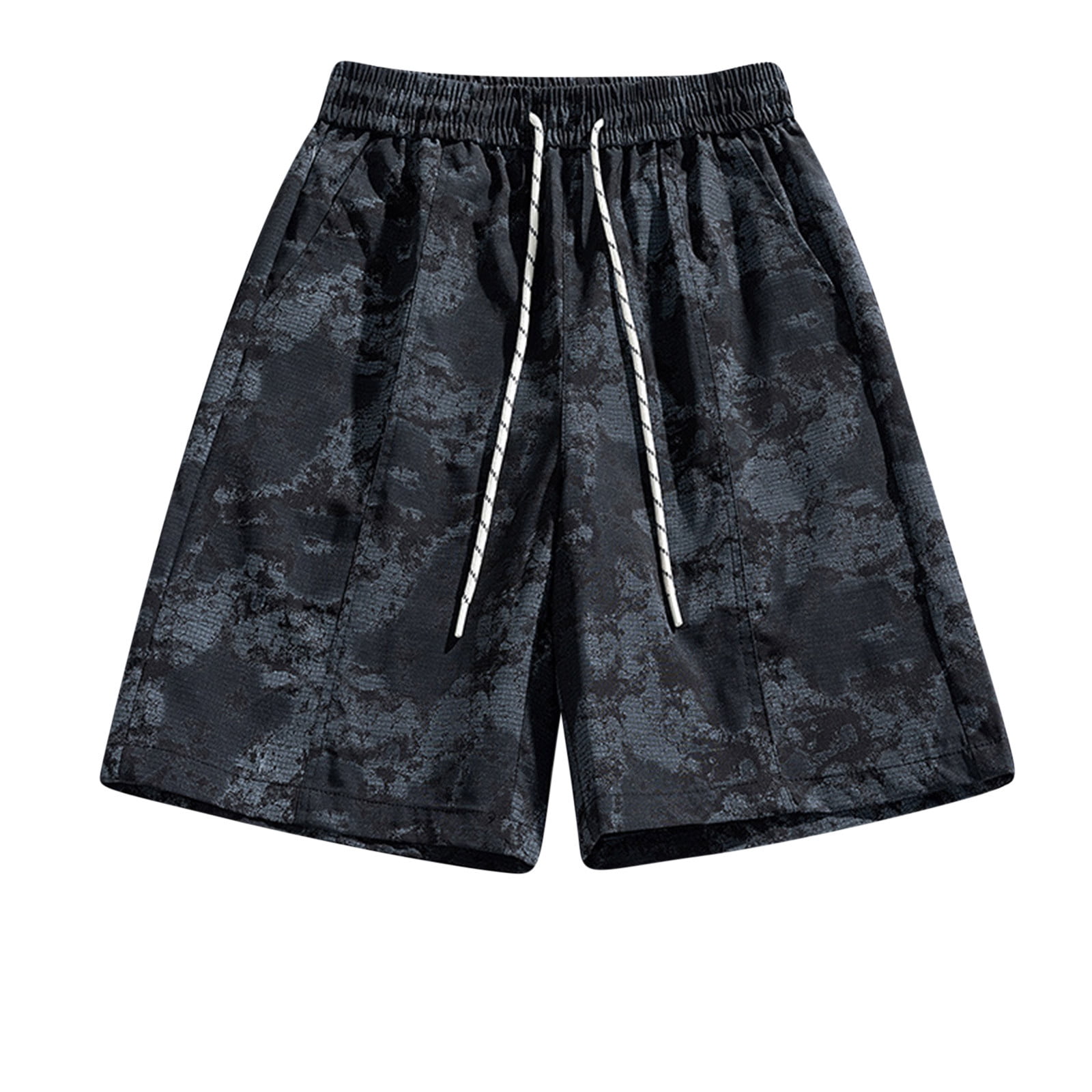 COSFO Casual Mens Workout Shorts Camo Relaxed Fit Elastic Waist Quick ...