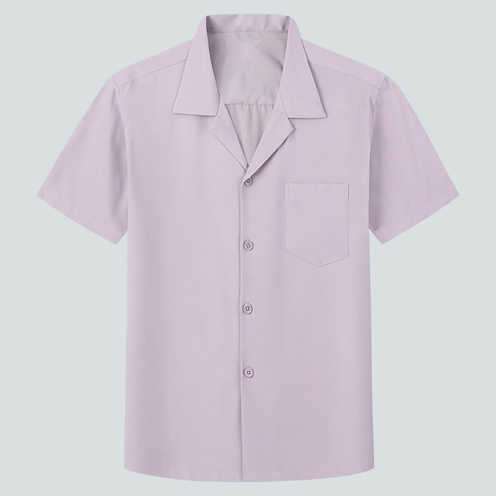 COSFO Collared Shirts for Men Short Sleeve Button Down Casual Tops with ...