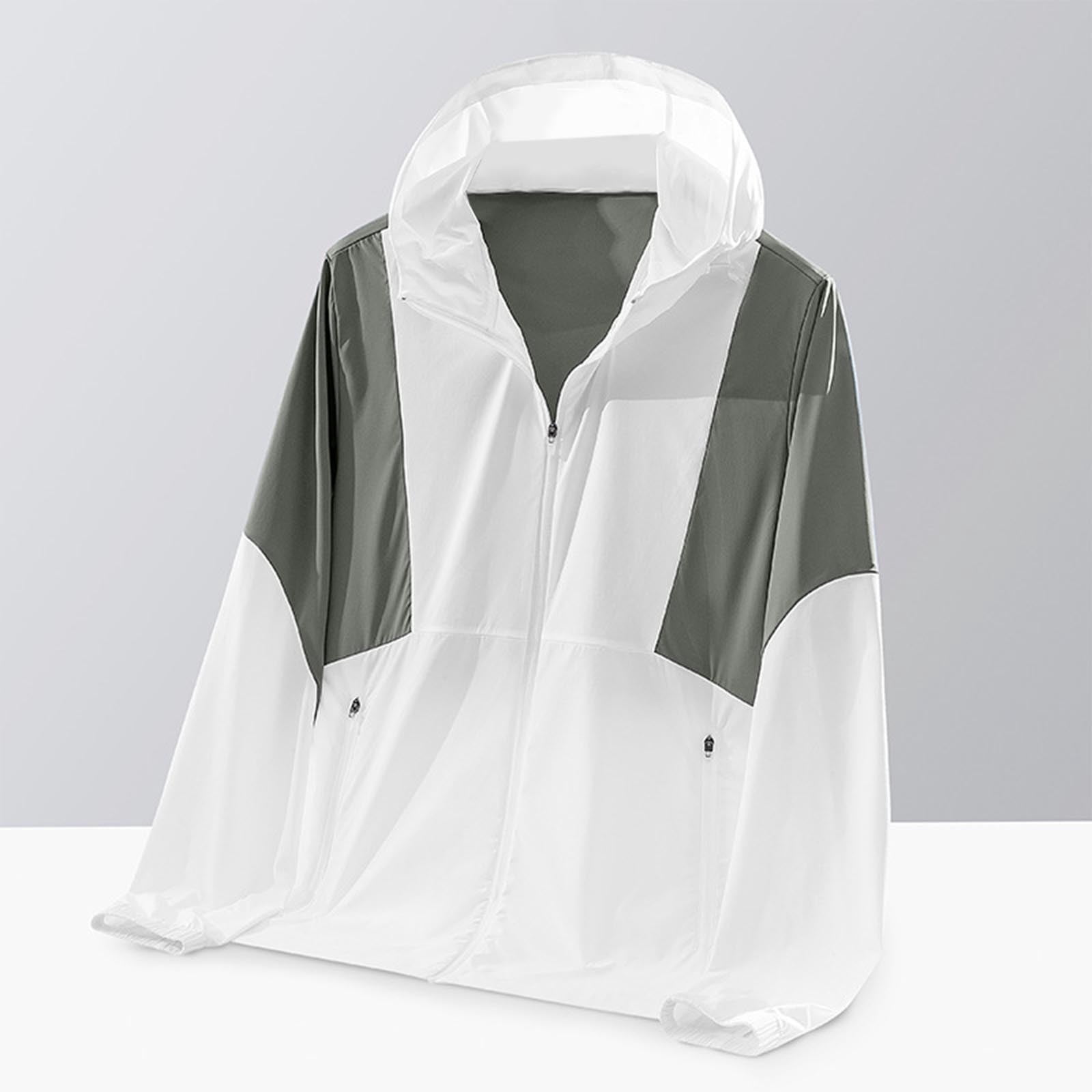 COSFO Colorblock Lightweight Hoodie Men Full Zip Casual Long Sleeve ...