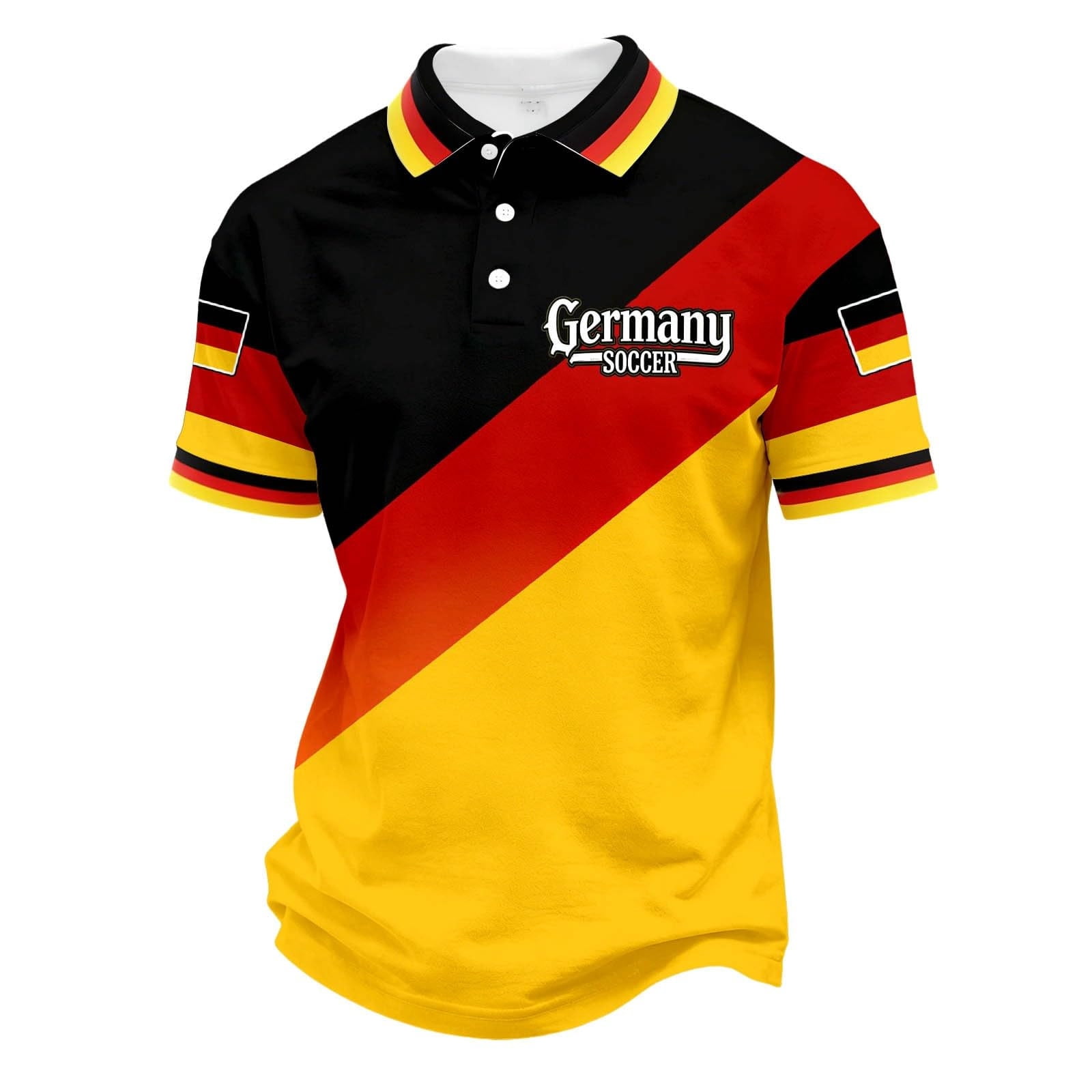 COSFO Football Men's Polo Shirts Short Sleeve Mesh Germany Graphic Tees ...