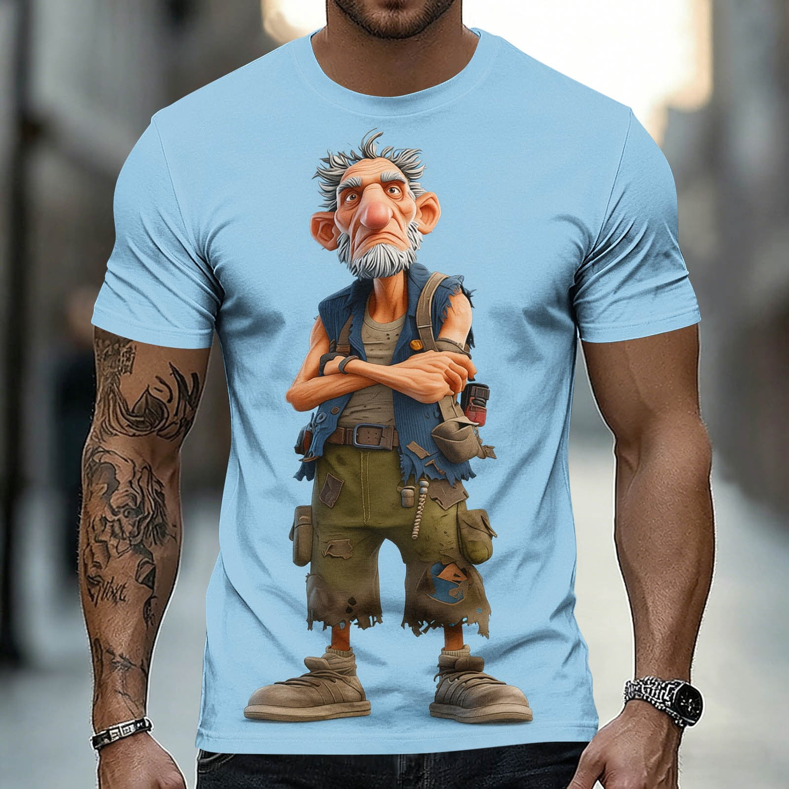 COSFO Funny Mens T-Shirts Workout Short Sleeve Summer Graphic Tees ...