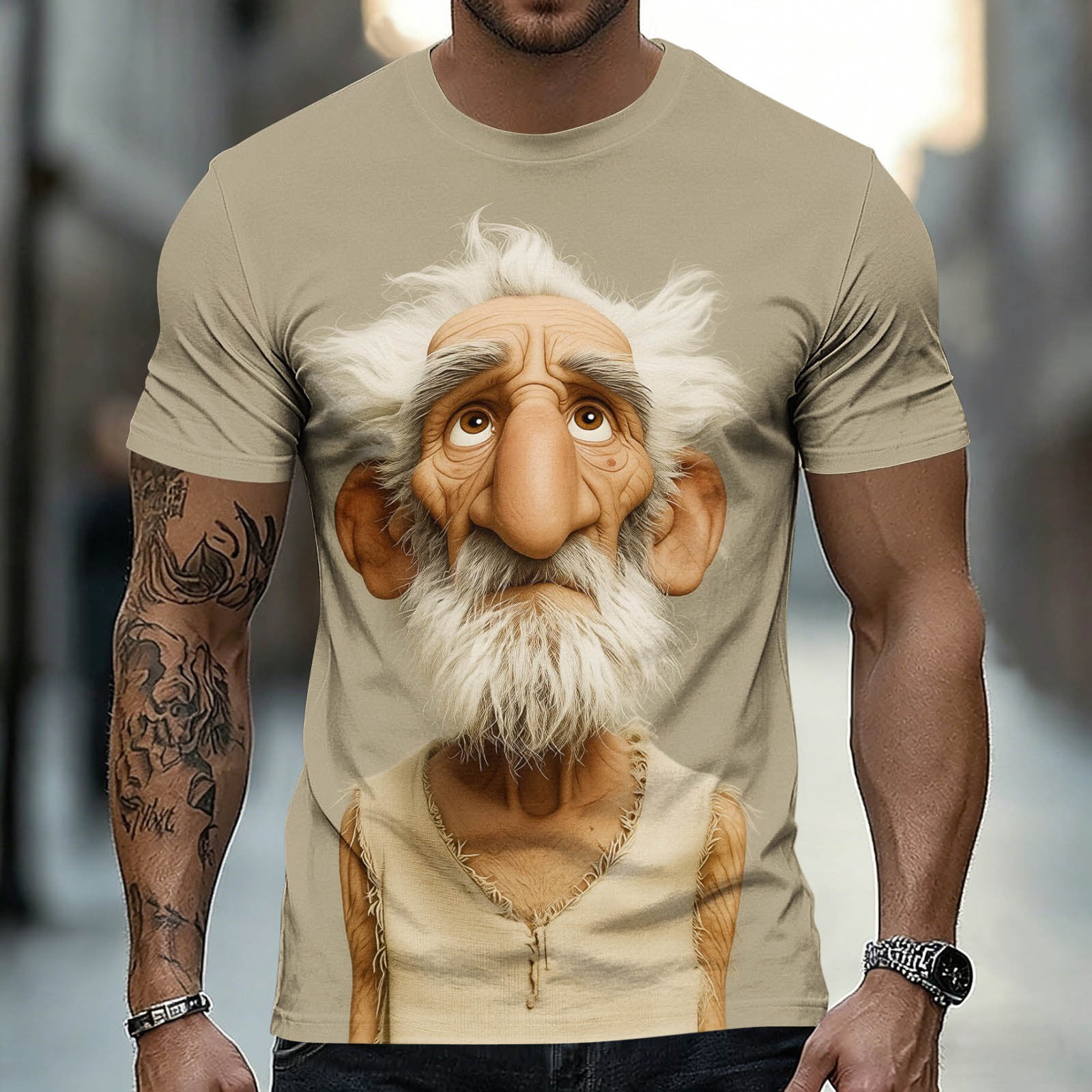COSFO Funny Mens Tshirts Summer Workout Short Sleeve Graphic Tees Beach ...