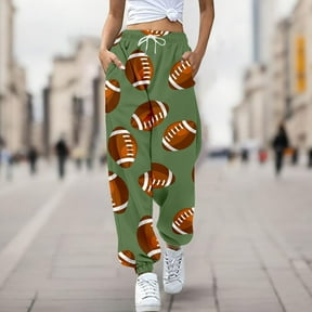 COSFO Elastic Waist Sweatpants for Women Casual Gradient Joggers Green ...