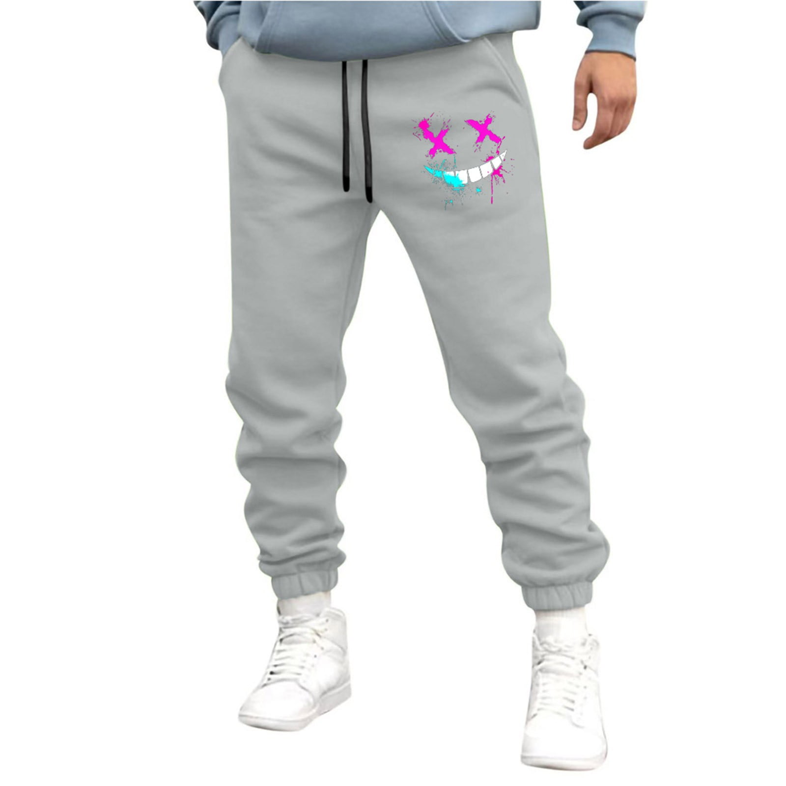 COSFO Jogger Baggy Sweatpants for Men Elastic Bottom Athletic Funny ...