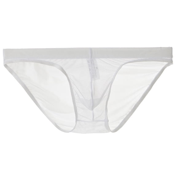 COSFO Men Briefs Mesh White Bulge Pouch Underwear Classic Fit ...