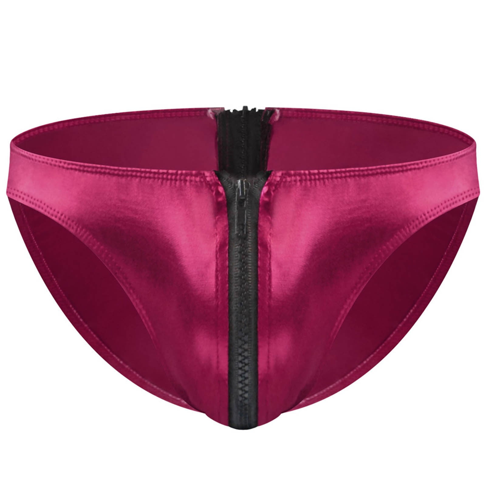 COSFO Pink Mens Briefs Underwear Zipper with Contour Pouch Underwear ...