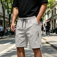 COSFO Running Shorts for Men Khaki Summer Bermuda Shorts Casual Elastic ...