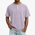 COSFO Short Sleeve Oversized Tshirts for Men Summer Casual Solid Henley ...