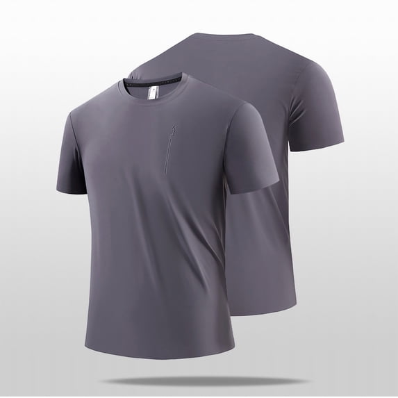 COSFO Short Sleeve T Shirts for Man Solid Colors Quick Dry Ice Silk ...