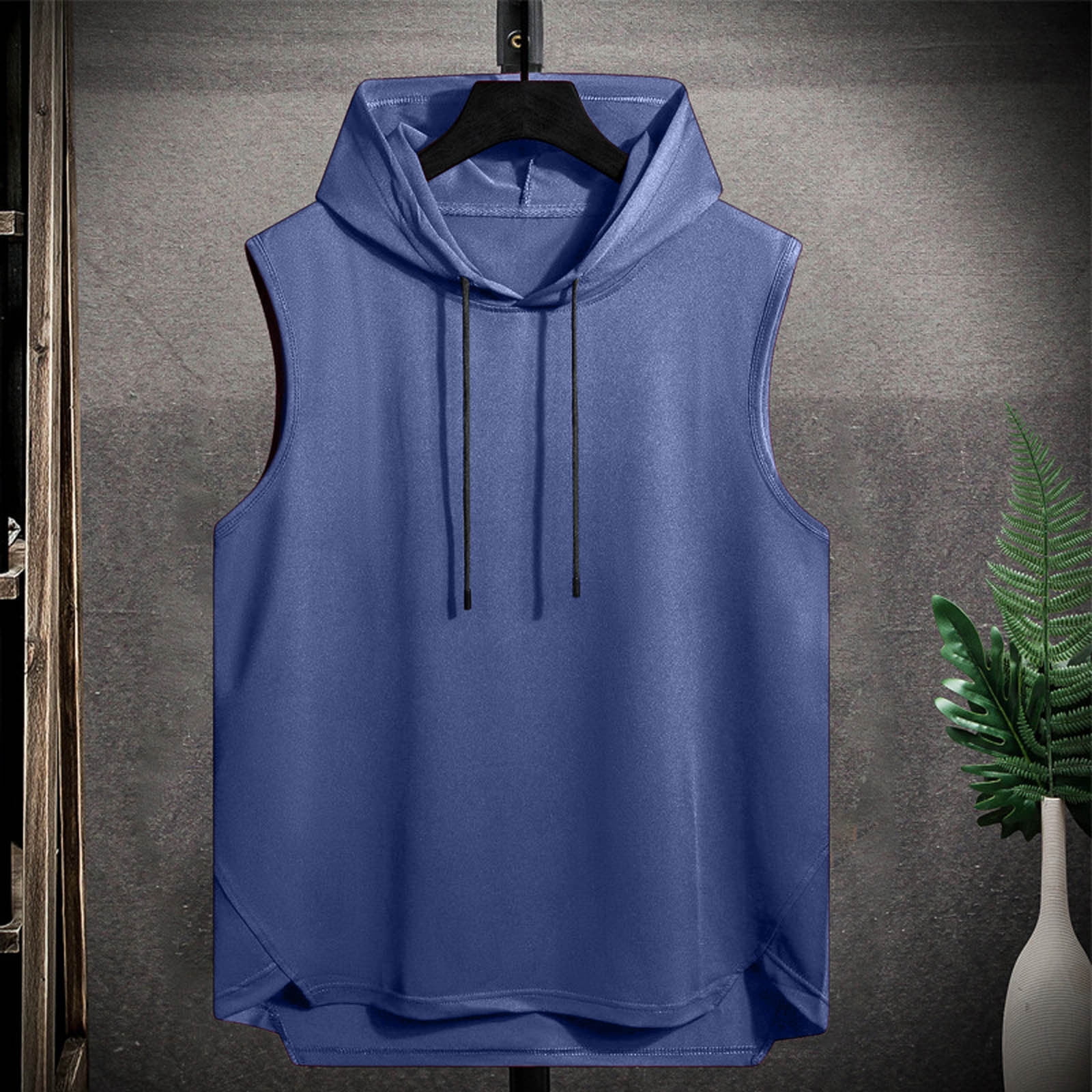 COSFO Solid Mens Workout Tank Tops Summer Running Muscle Shirts ...