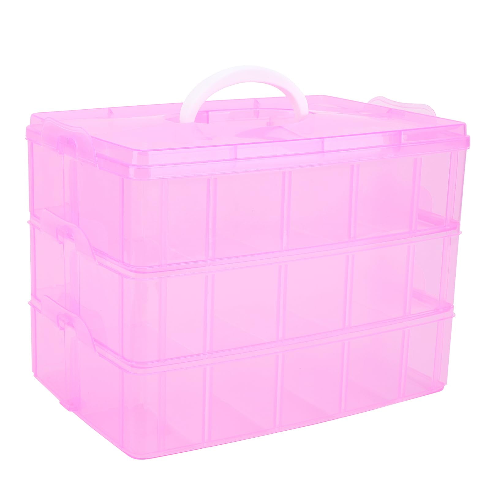 COSICS Large Stackable Craft Storage Containers, 3 Layers Accessories ...