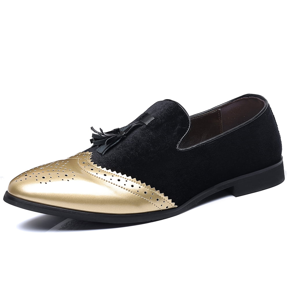 COSIDRAM Mens Casual Shoes Tassel Loafers Wingtip Brogues Comfort Slip ...