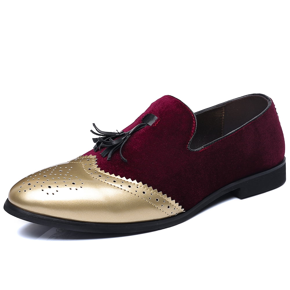 COSIDRAM Mens Casual Shoes Tassel Loafers Wingtip Brogues Comfort Slip ...