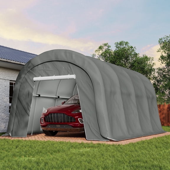 Erommy Carport 10 x 20 FT Heavy Duty, Portable Garage with All-Steel ...