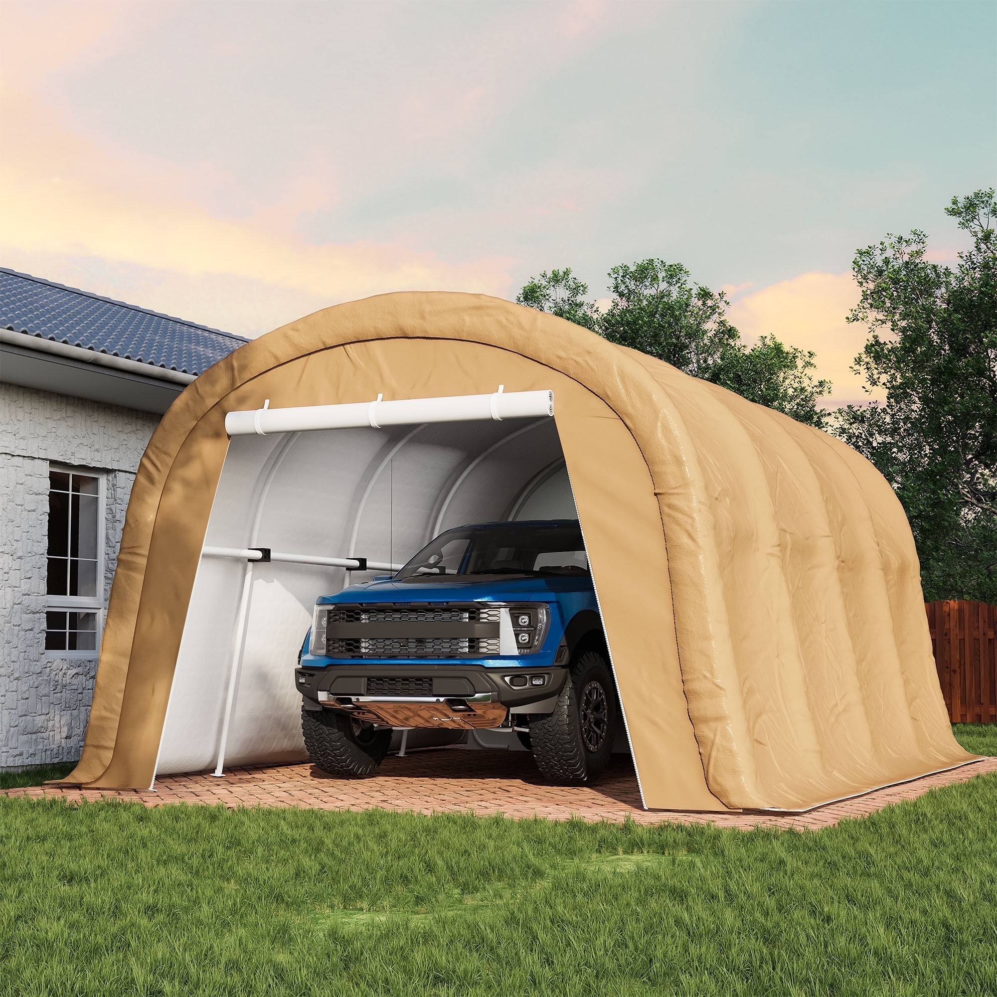 COSIEST 13'x20'Heavy-Duty Carport ,Portable Outdoor Canopy Garage with ...