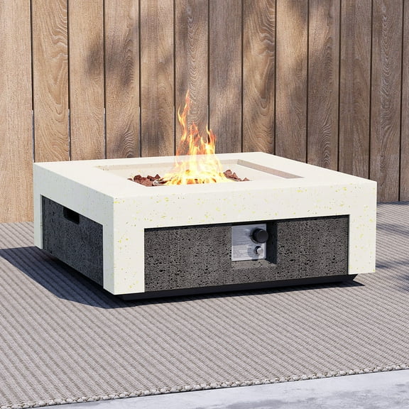 Housewise Portable Concrete Fire Pit - Indoor/Outdoor, For Table ...
