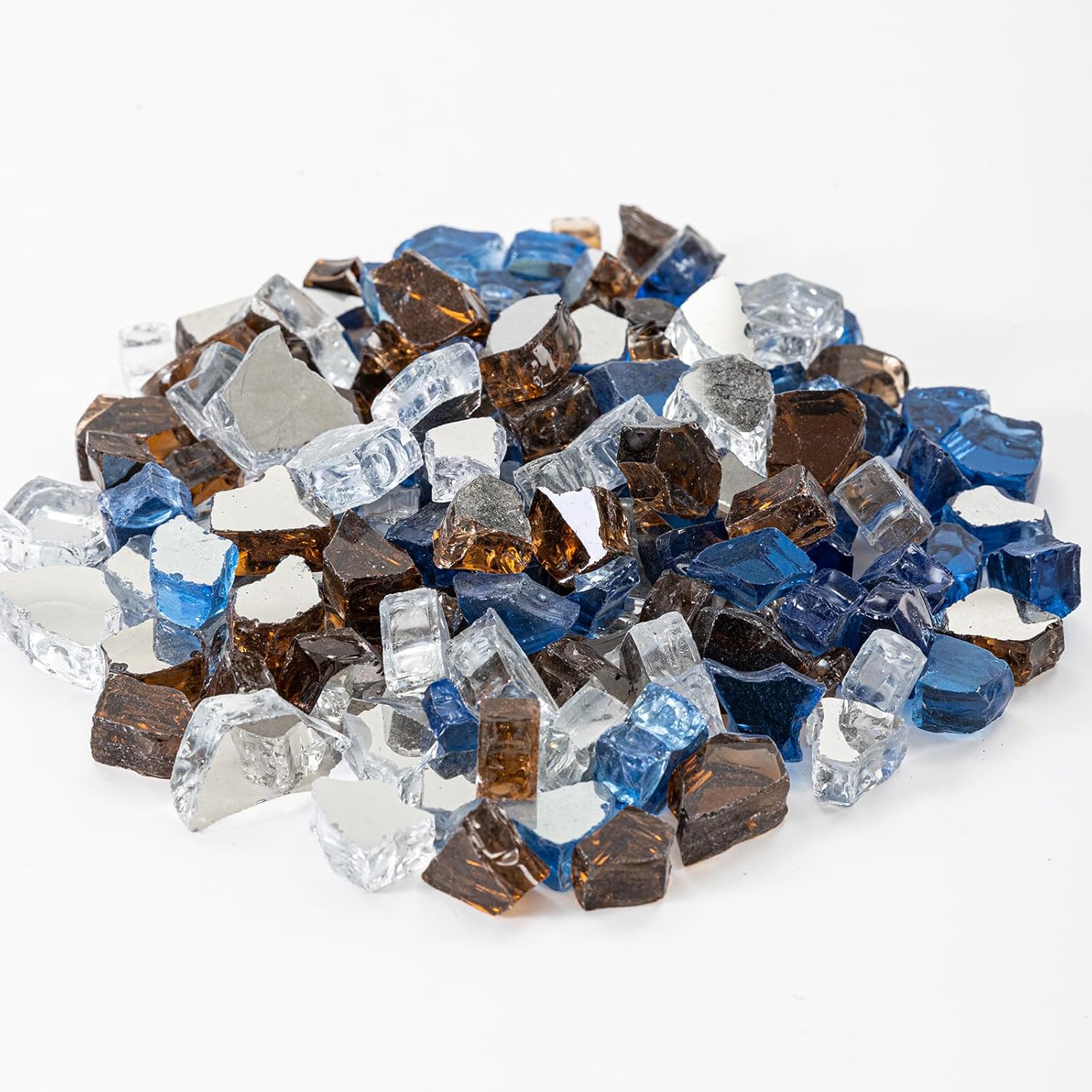 COSIEST Fire Glass 10-Pound Oblate for Fireplace Fire Pit, Temperature ...