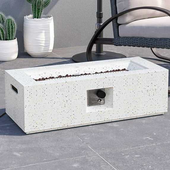COSIEST 42-inch Outdoor Propane Fire Pit Table, 50000 BTU, Concrete ...