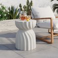 COSIEST Outdoor Contemporary Graphite-like White 18.7-in Height ...