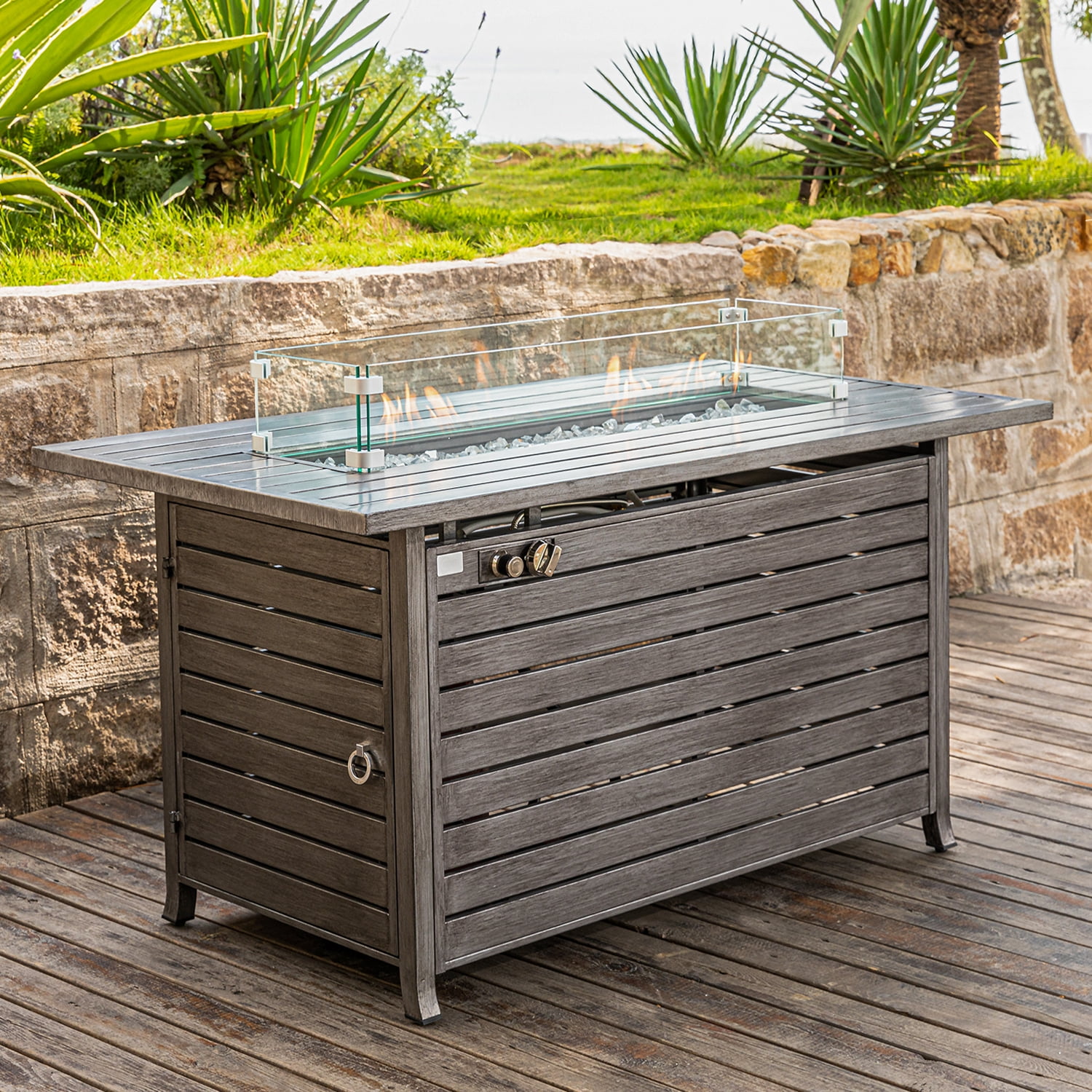 COSIEST Outdoor Portable Large Smokeless Propane Fire Pit with Wind ...