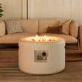 Free Shipping! COSIEST Outdoor Terrazzo White Faux Stone Propane Fire ...