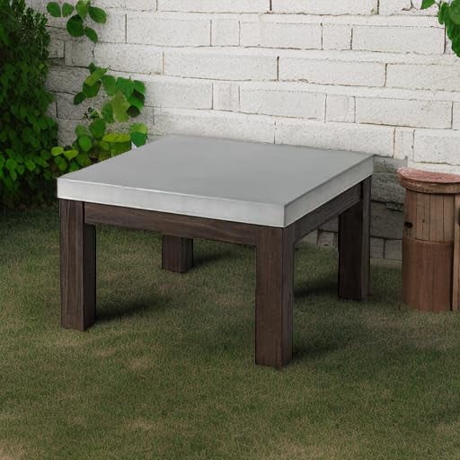 COSIEST Patio Coffee Table, Outdoor Large Side Table, 26 inches Square ...