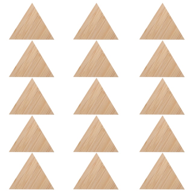 COSLUS 15Pcs Unfinished Bamboo Slices DIY Triangle Bamboo Pieces DIY ...