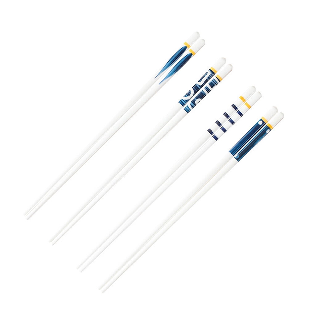 Coslus 4 Pairs Of Household Ceramic Chopsticks Multi Function Chop Sticks Delicate Chop Sticks
