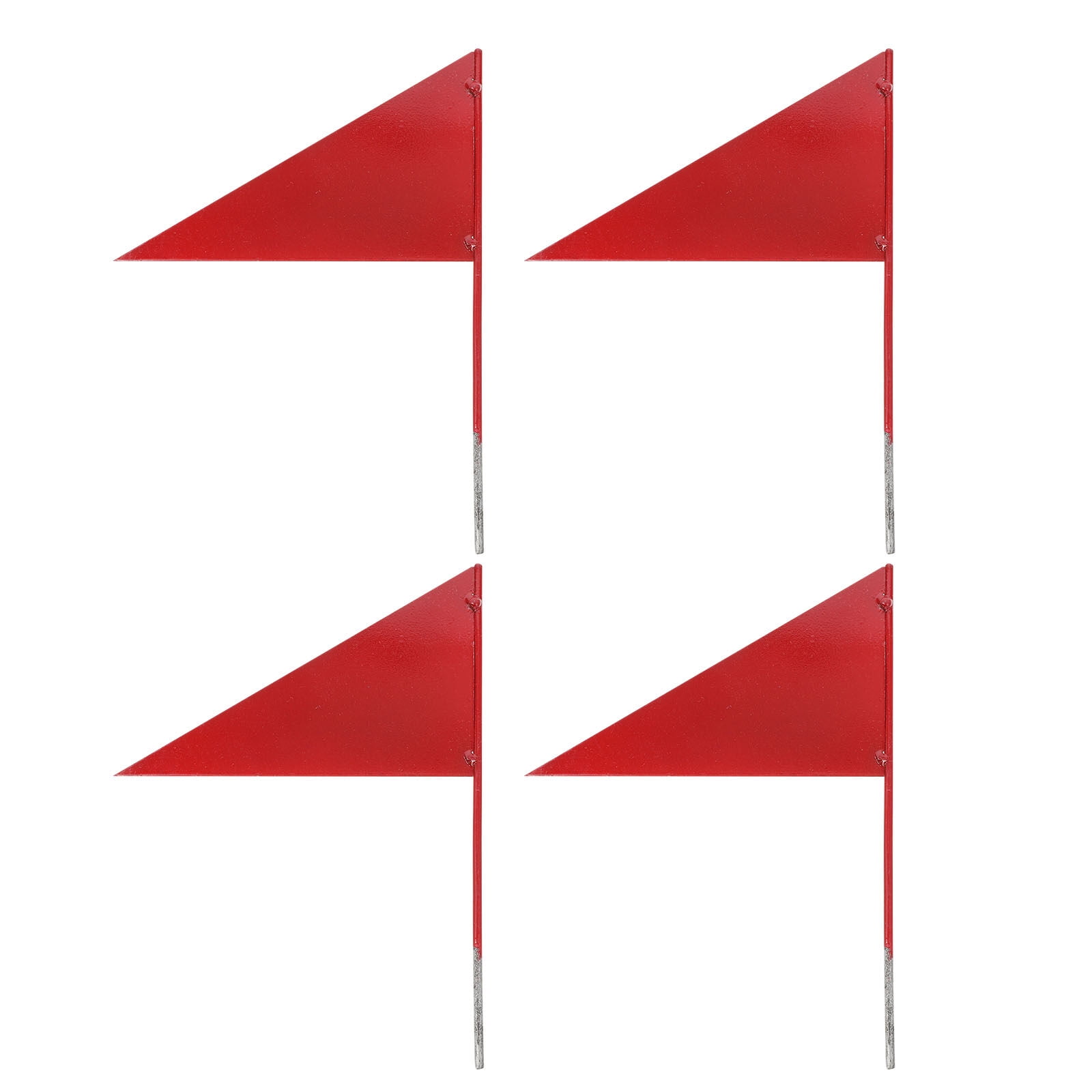 COSLUS 4 Pcs Solid Color Triangle Iron Stick Flag Track and Field Flag ...