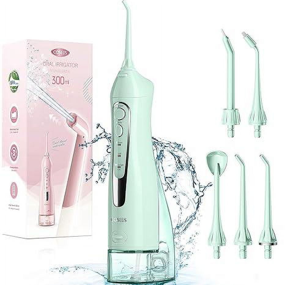 COSLUS C20 Cordless Oral Water Flosser and Teeth Cleaner, 3 Modes, 5 ...