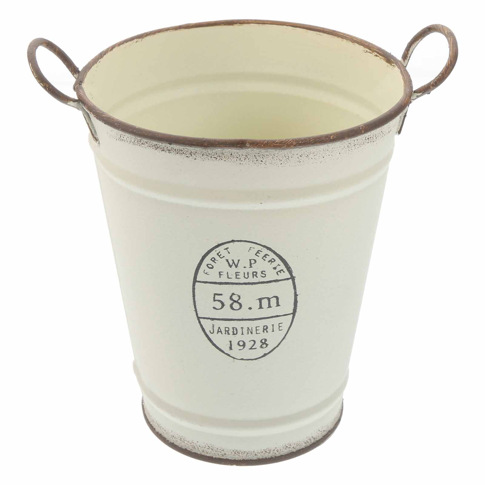 COSLUS Round Iron Buckets Flower Pot Bucket Gardening Container ...