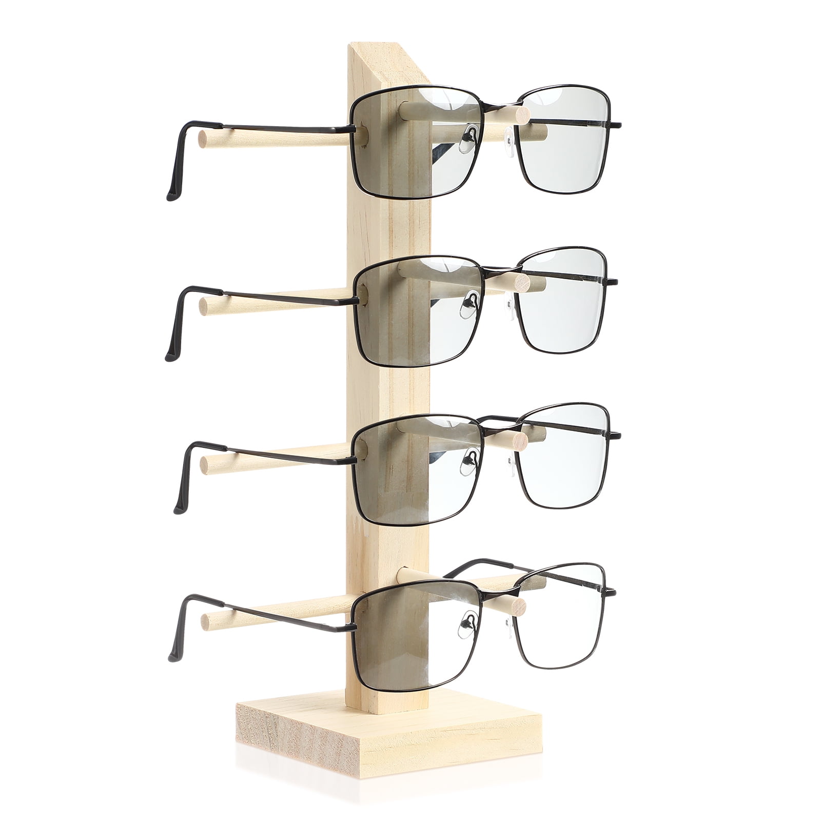 COSLUS Sunglasses Stand Wooden Sun Glasses Display Rack Four-Layer ...