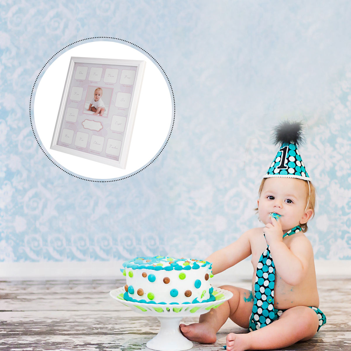 COSMOBETTY 1 Months Photo Frame Record Display Desktop Keepsake For ...