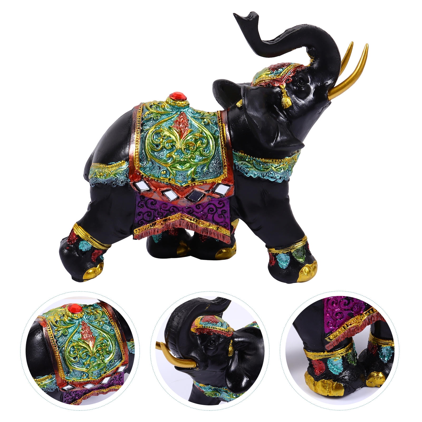 COSMOBETTY 1 Pc Resin Elephant Figurine Decor Desktop Adornment Symbol ...