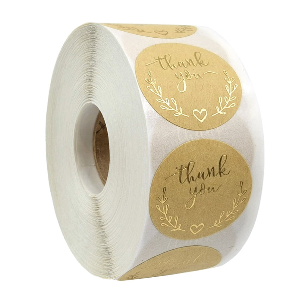 COSMOBETTY 1 Roll 500pcs Thank You Labels Present Favor Decals For ...