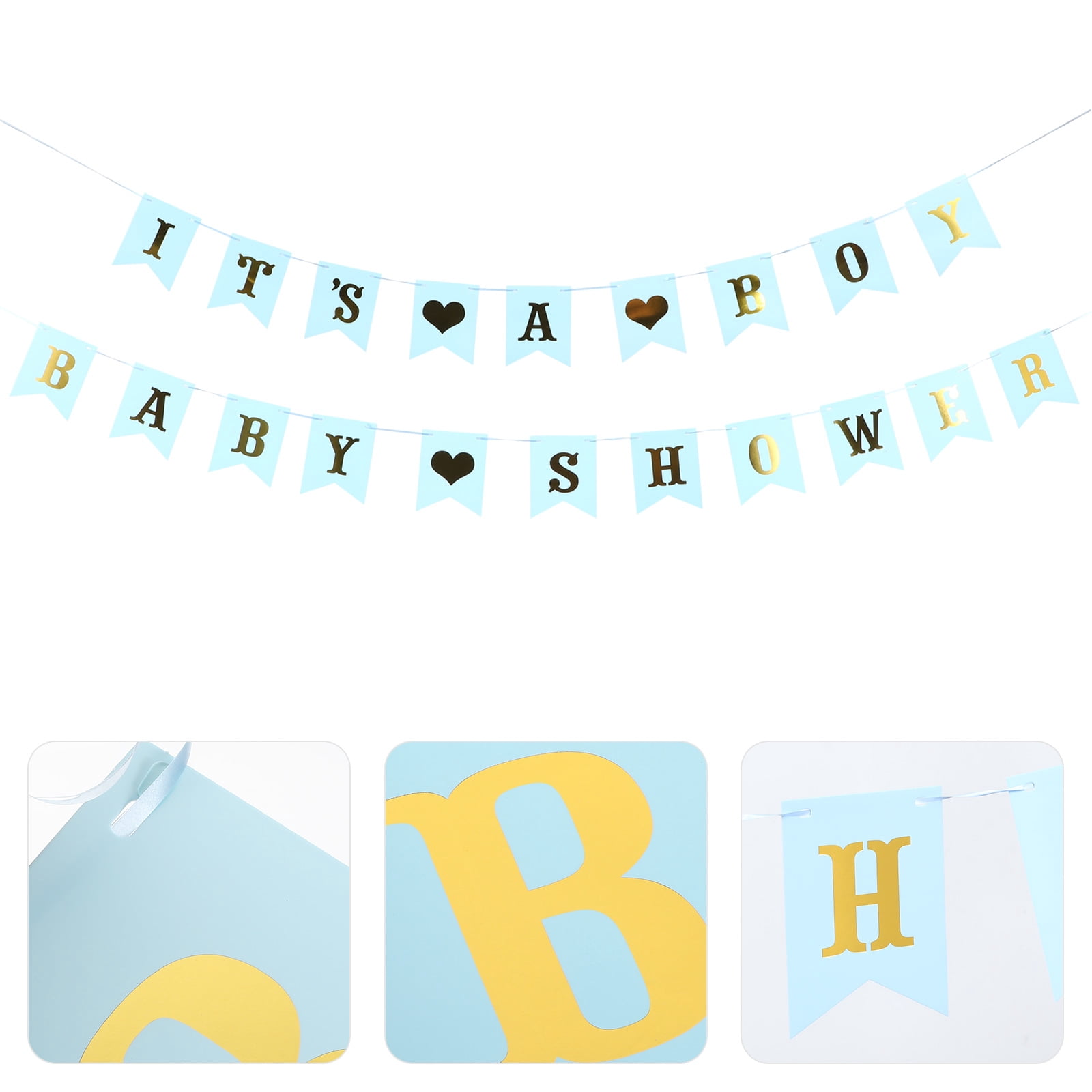 COSMOBETTY 1 Set Blue Swallowtail Paper Banner for Happy Birthday ...