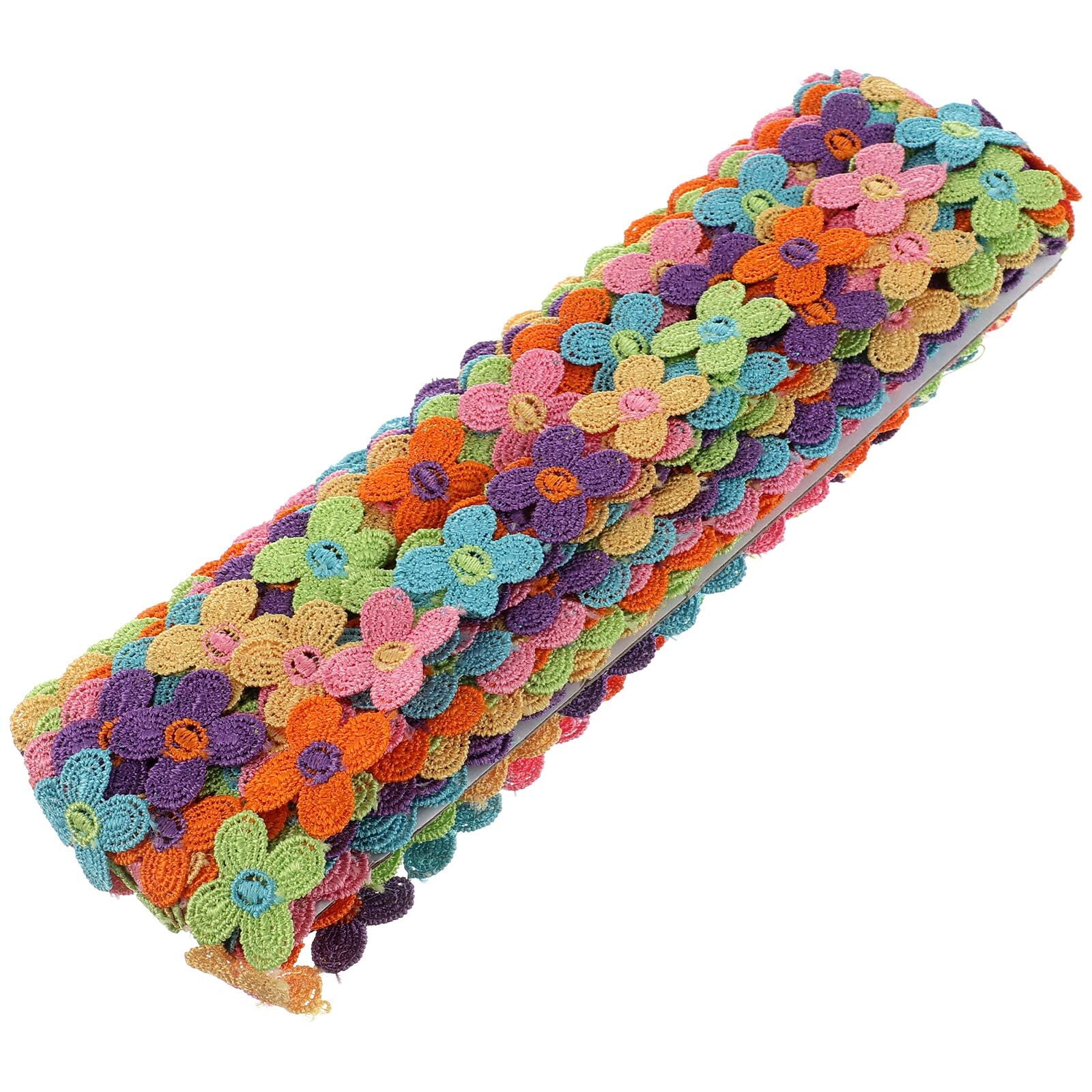 COSMOBETTY 1 Set Flower Embroidered Lace Trim Ribbon for Sewing and ...