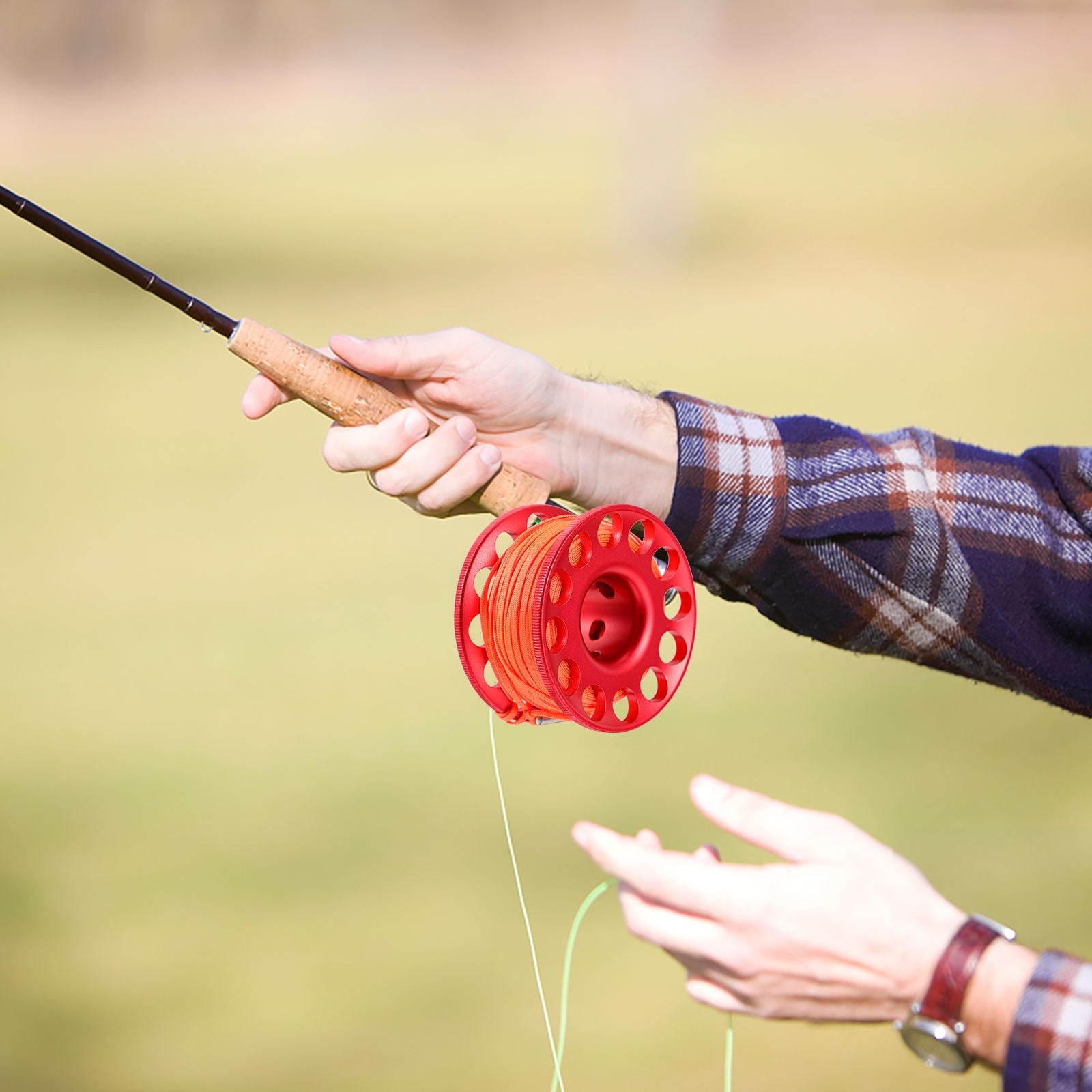 COSMOBETTY 1 Set Scuba Diving Reel 6.5X6.5X3.5cm Red for Guideline and ...