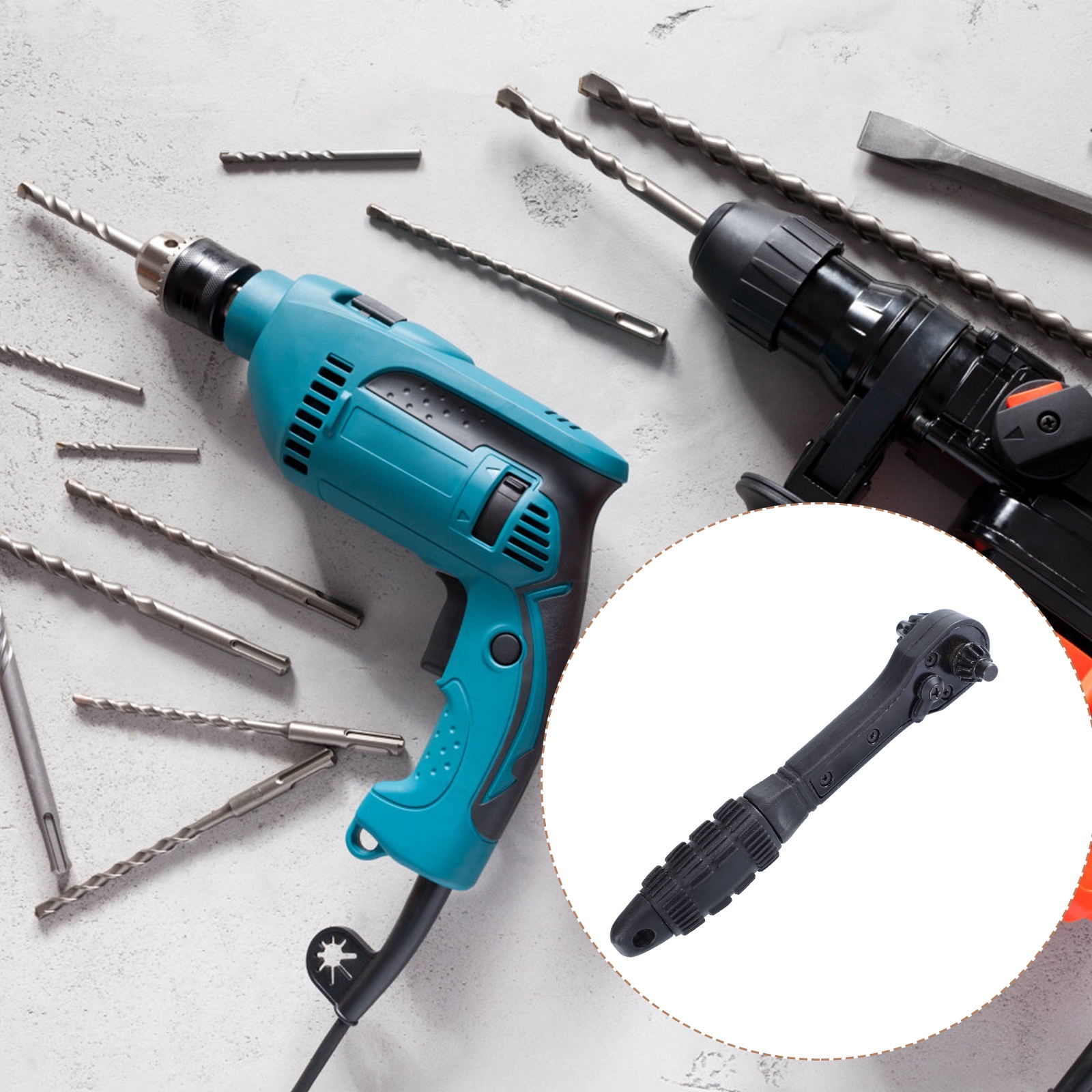 COSMOBETTY 1 Set Steel Drill Chuck Ratchet Wrench With Double Head ...